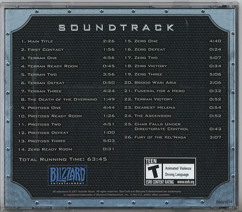 2007 - StarCraft (Original Game Soundtrack) by Glenn Stafford - 暴雪游戏 ...